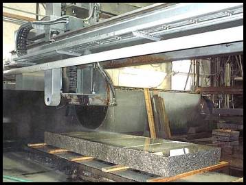 Slab Being Cut To Size For Building Work